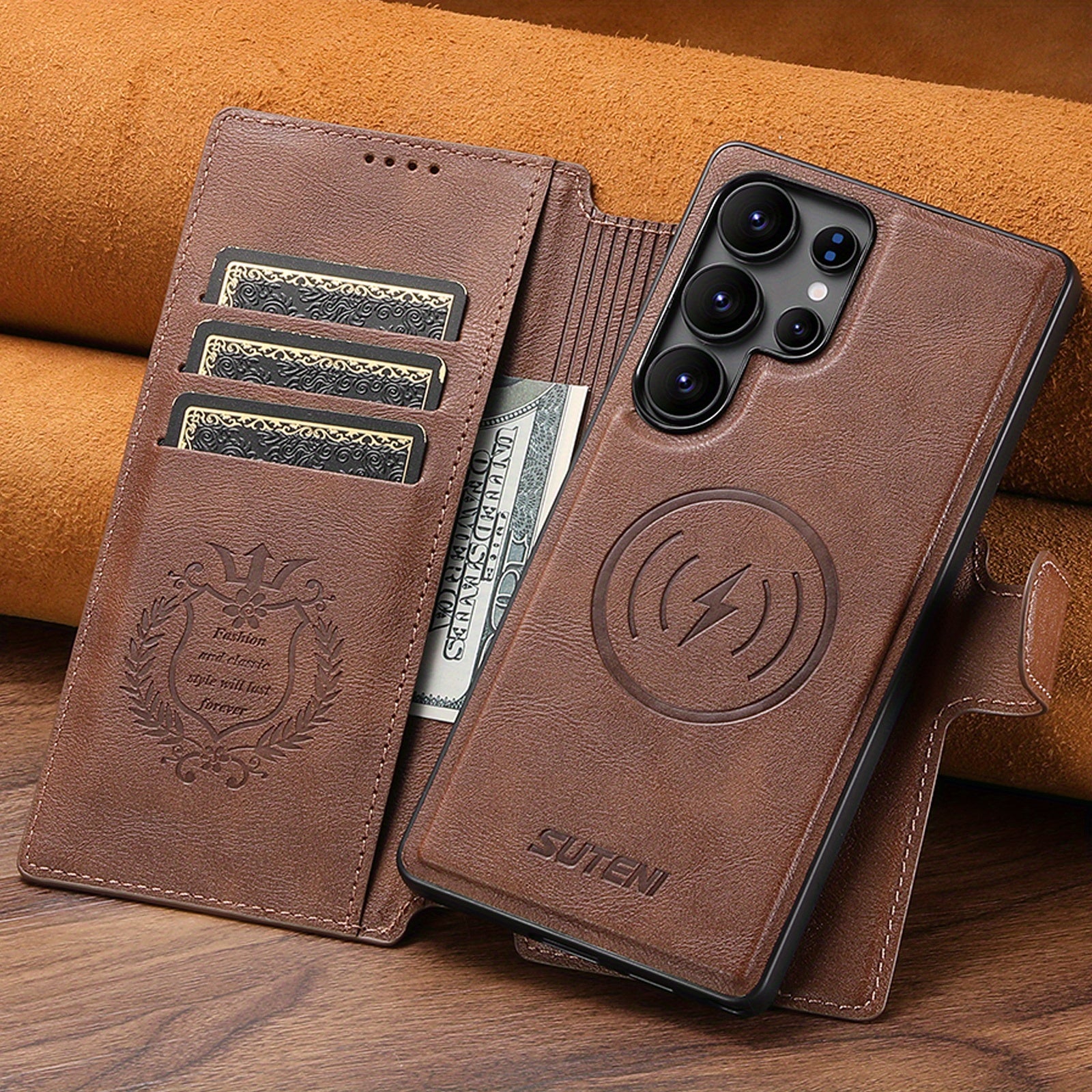 Wallet Magnetic Detachable Leather Case For Samsung Galaxy S Series